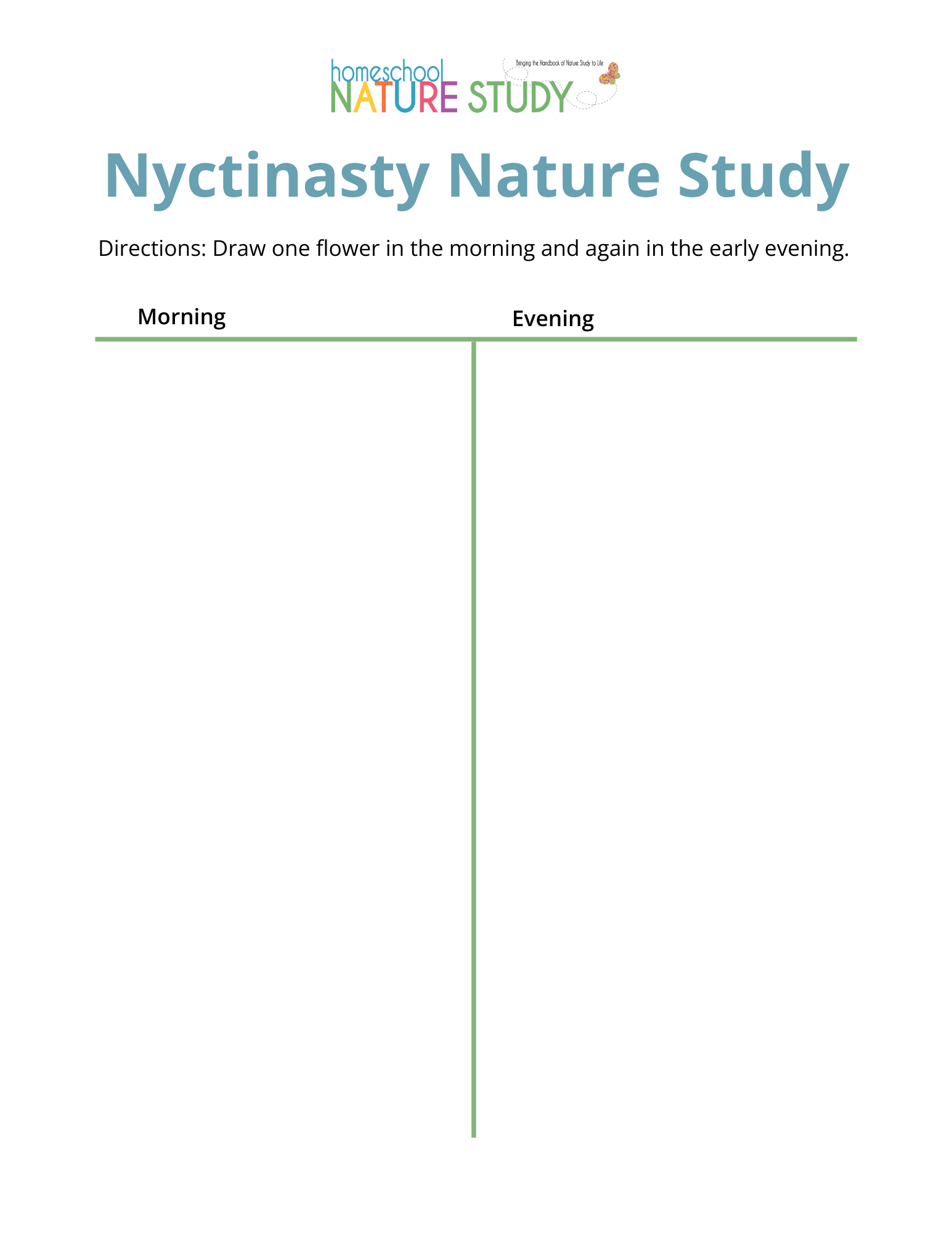 Nyctinasty Nature Study: Learn Why Flowers Close at Night - Homeschool ...