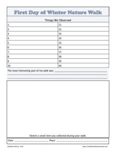First Day of Winter Nature Walk Ideas for Your Homeschool - Homeschool ...