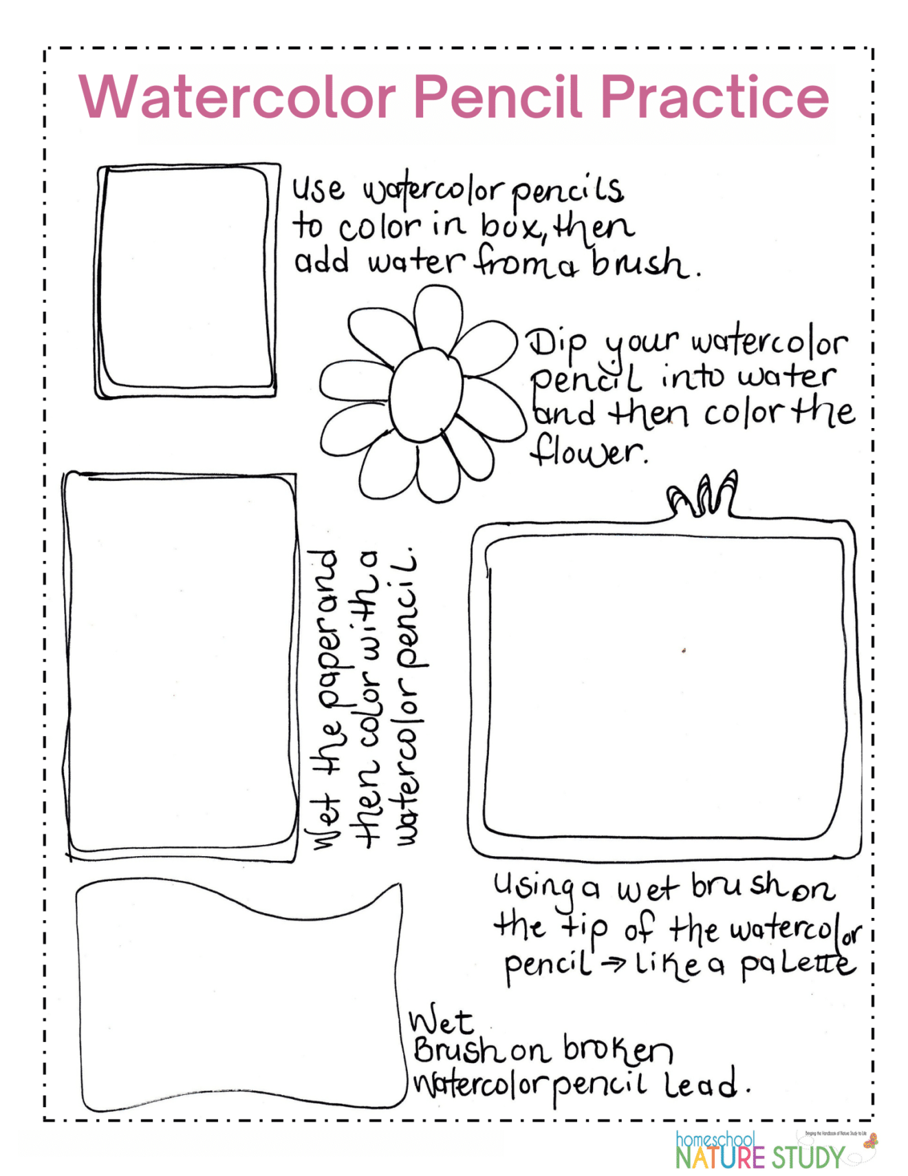 Watercolor Pencil Tutorial - Homeschool Nature Study