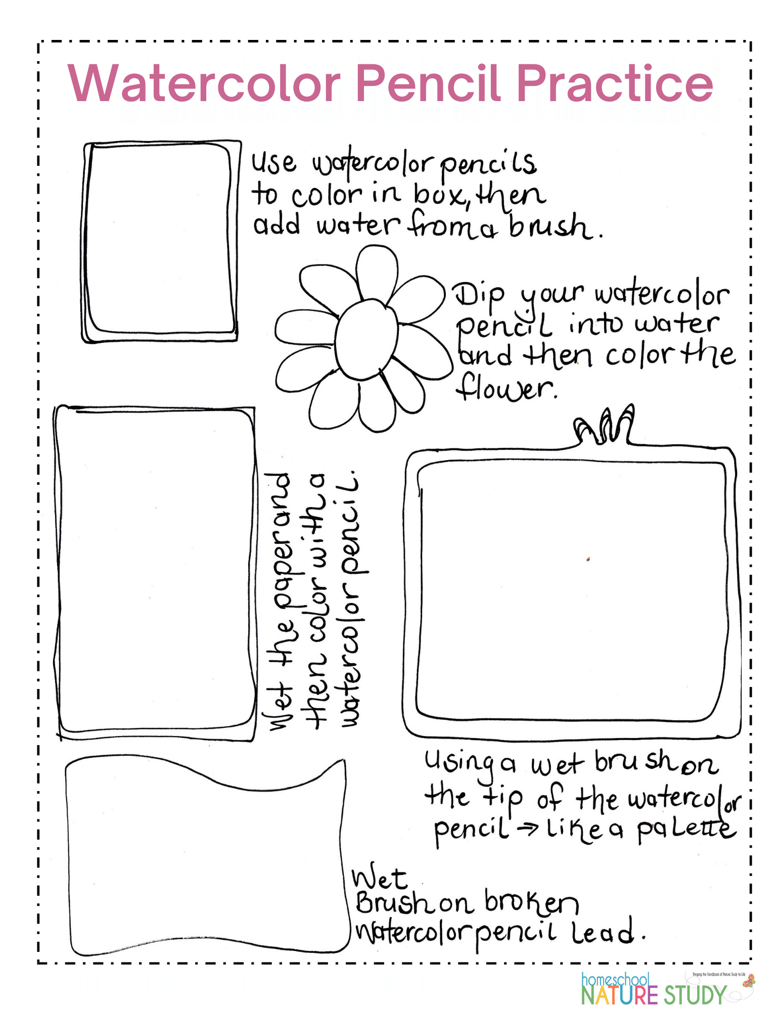 Watercolor Pencil Tutorial - Homeschool Nature Study