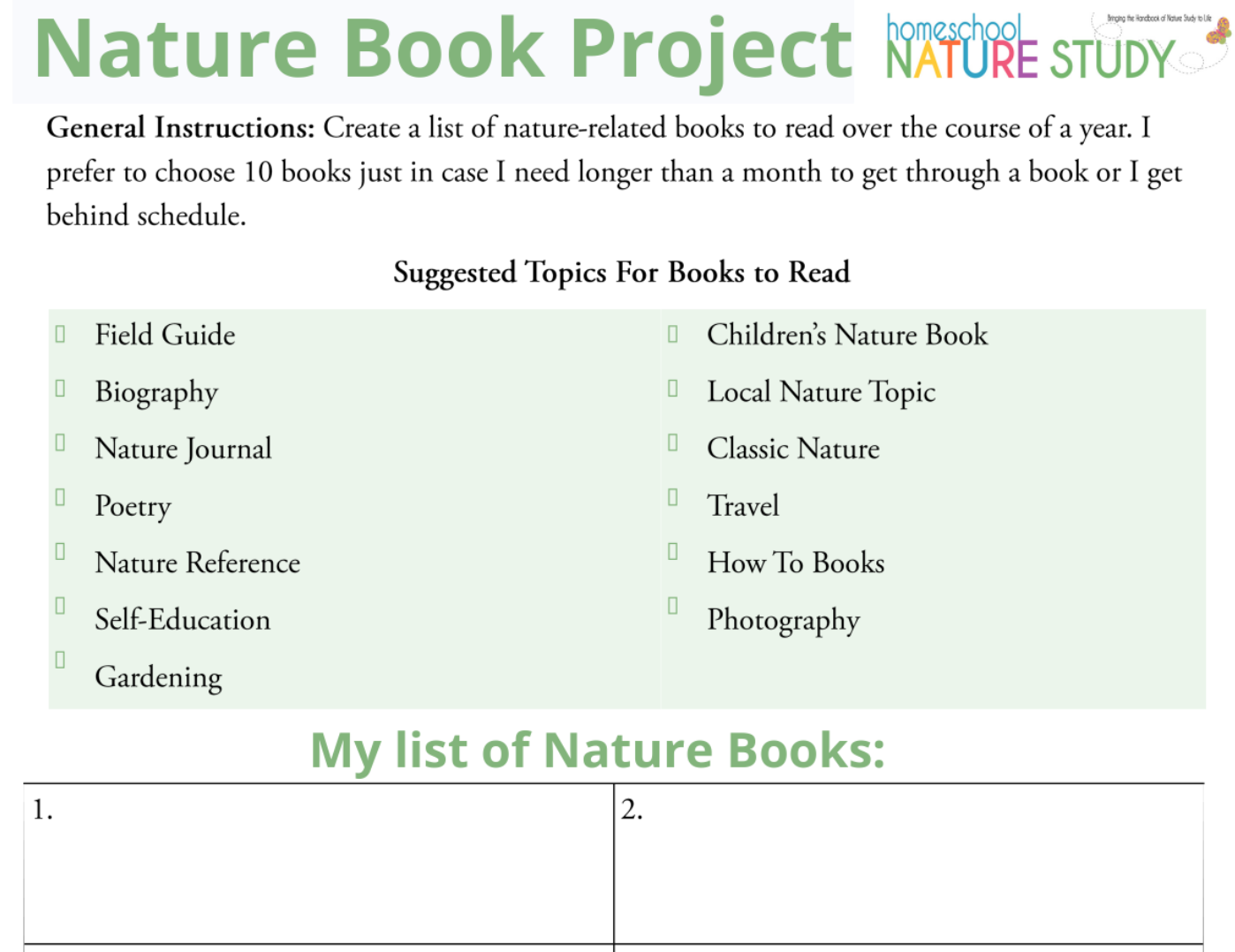 A Nature Themed Book List for Easy Summer Learning - Homeschool Nature ...